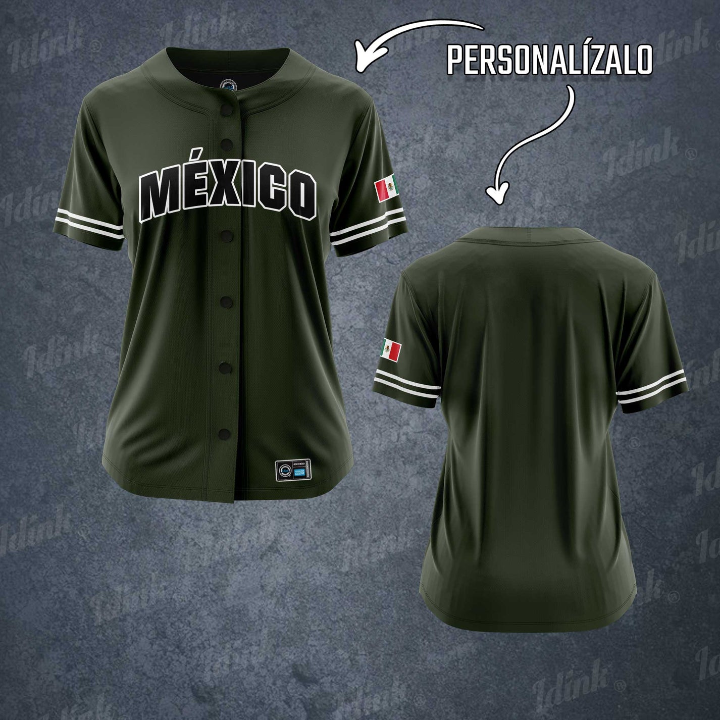 Jersey Béisbol MÉXICO militar Dama – Idink Clothing