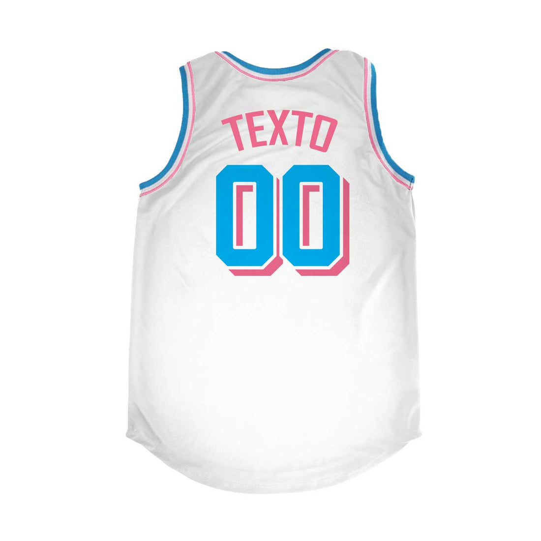 Jersey básquet personalizable blanco RBA – Idink Clothing