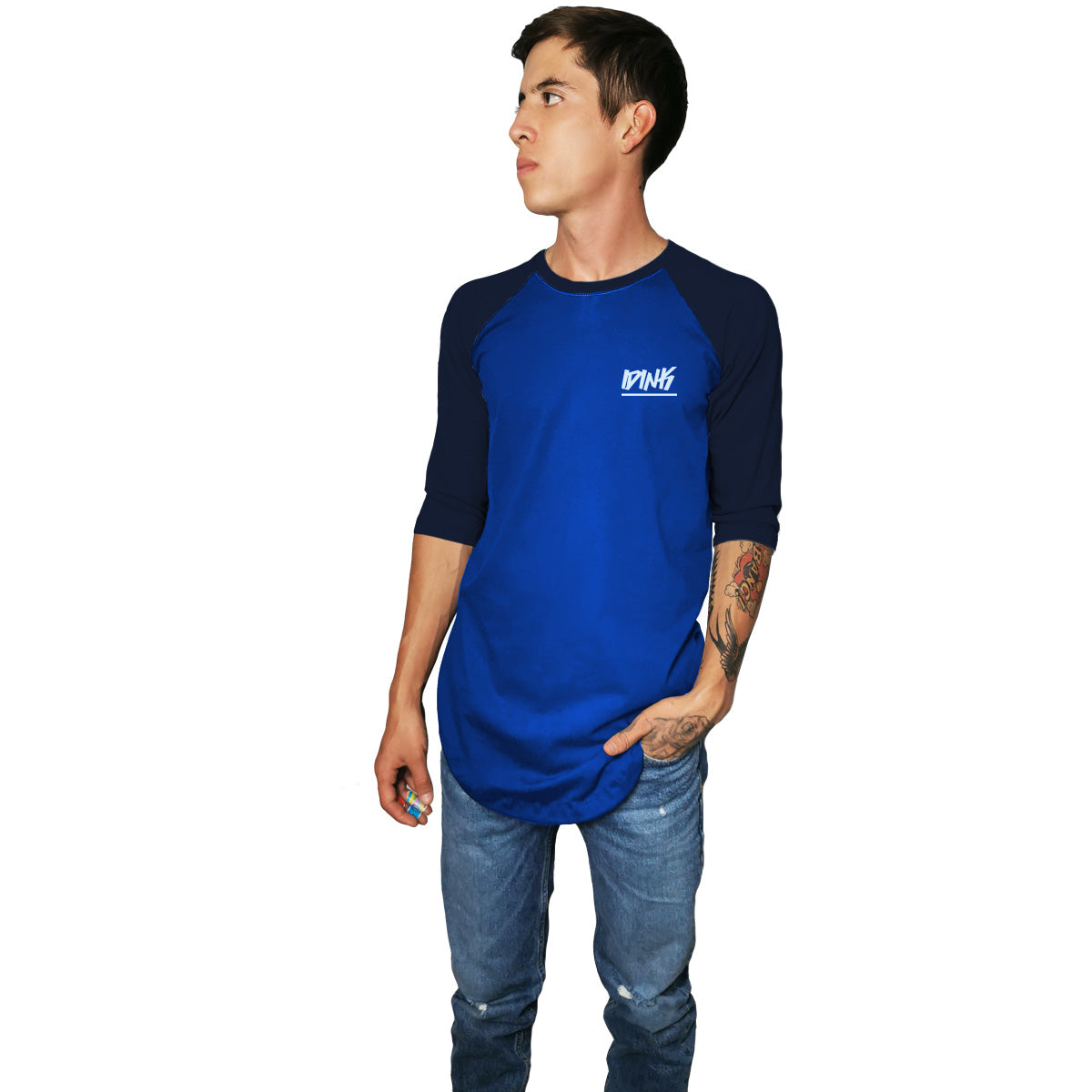 Playera Raglan Long Fit IDINK Azul rey – Idink Clothing