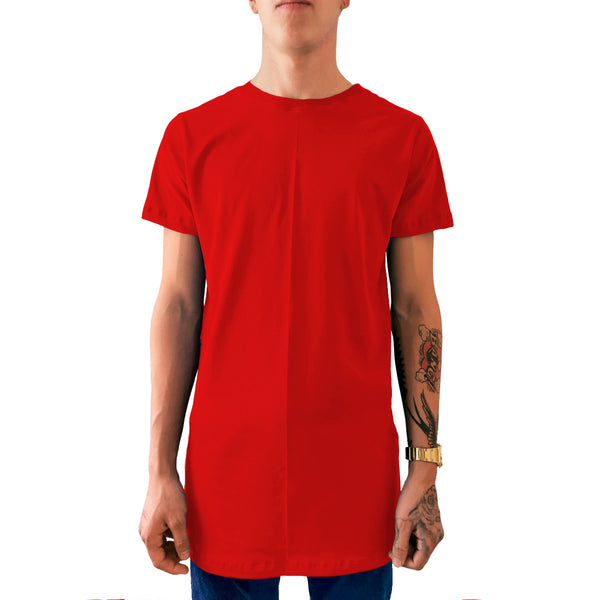 Playera Long Fit Swag Recta Roja – Idink Clothing